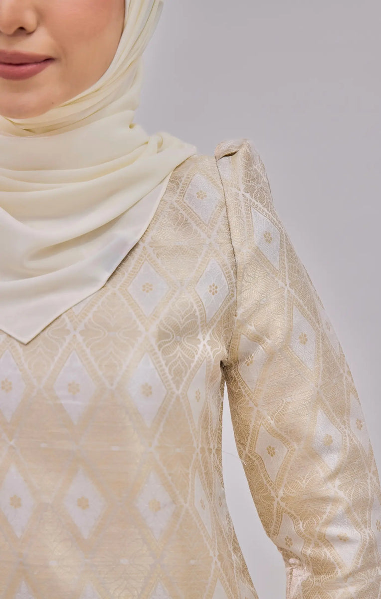 RABAI KURUNG MODEN | OFF WHITE GOLD