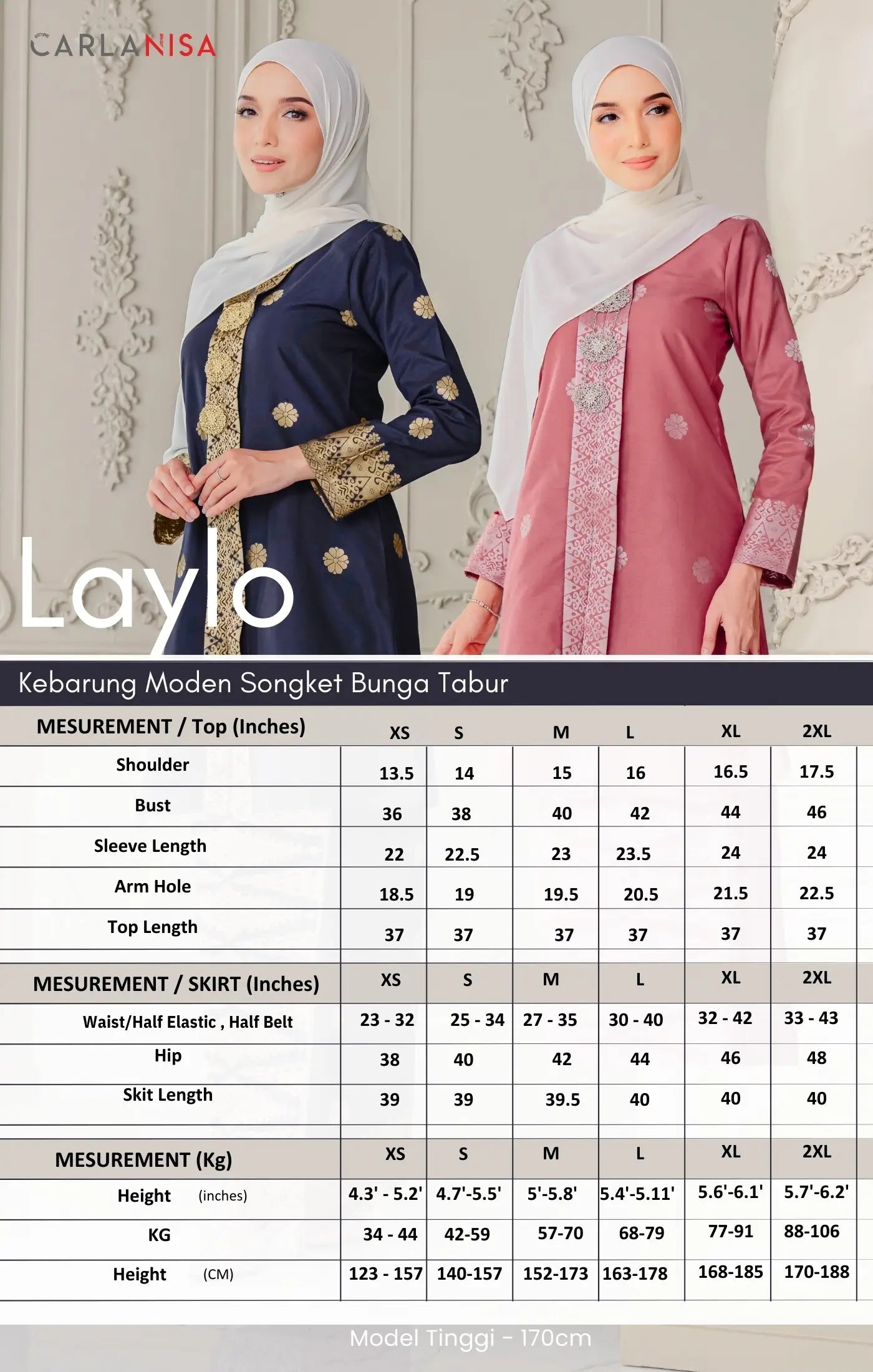 LAYLO KEBAYA | MAGENTA SILVER – CARLANISA